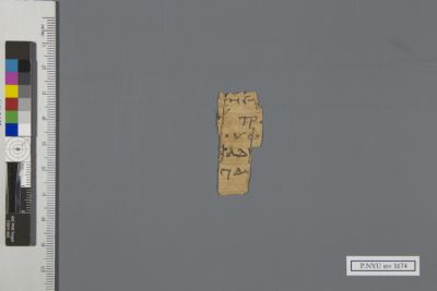 Papyrus Fragment: P.NYU inv 1674: New York University Collection of ...